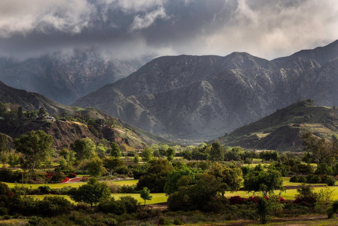 Clearing Storm Tujunga Wash Angeles Mountains Canvas Wall Art Living ...