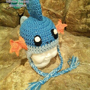 Pokemon Mudkip Earflaps Hat Photo Prop Crochet Pattern Digital PDF 6 ...