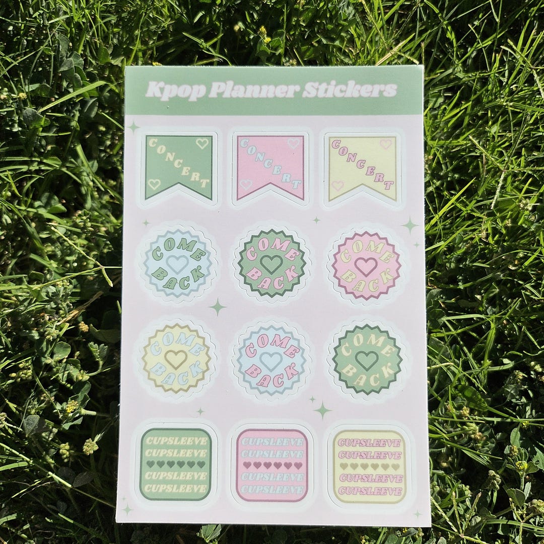 Kpop Planner Sticker Sheet - Etsy
