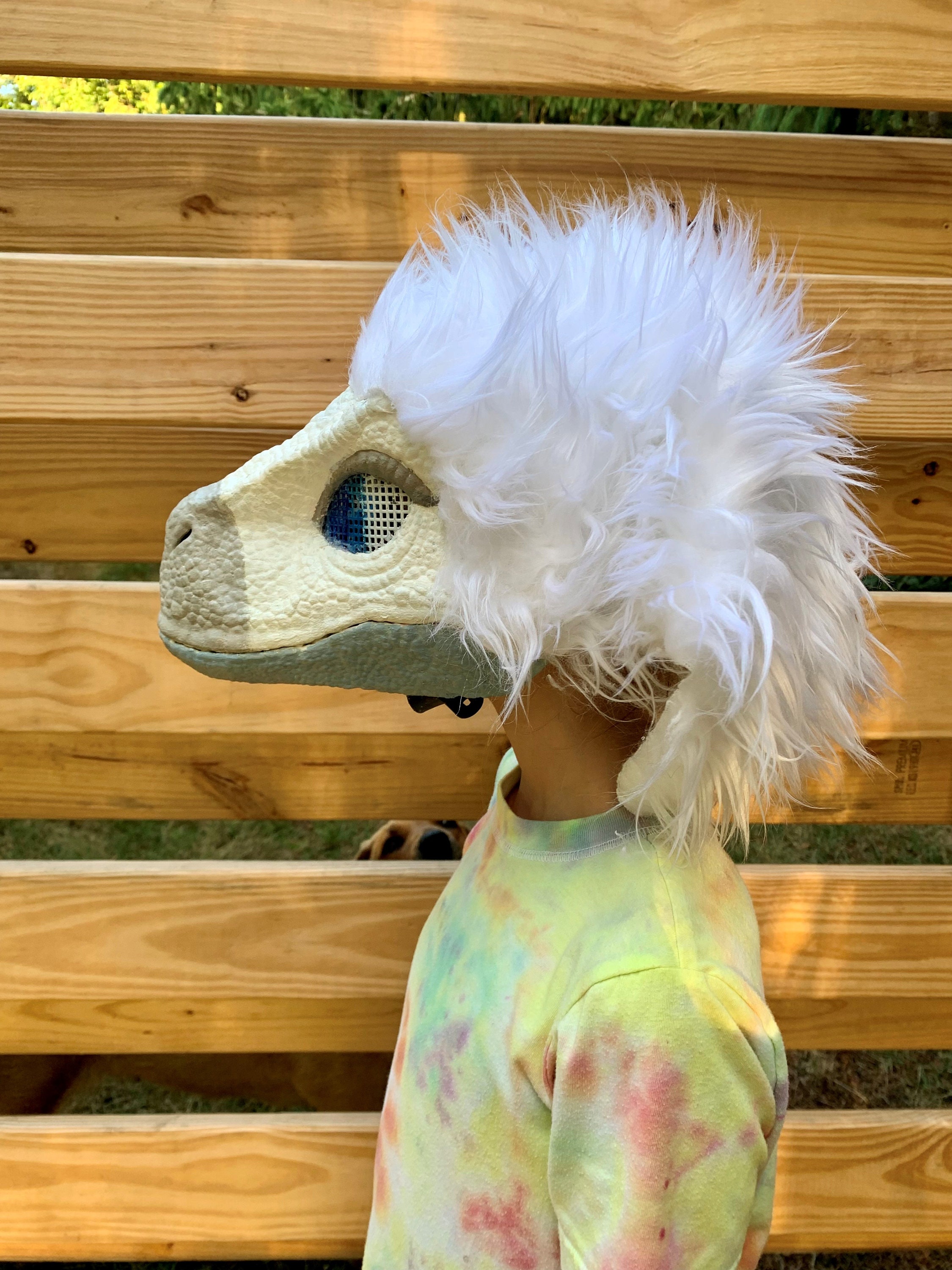 Oak the Furred Raptor Mask-fully Furred Raptor Mask - Etsy