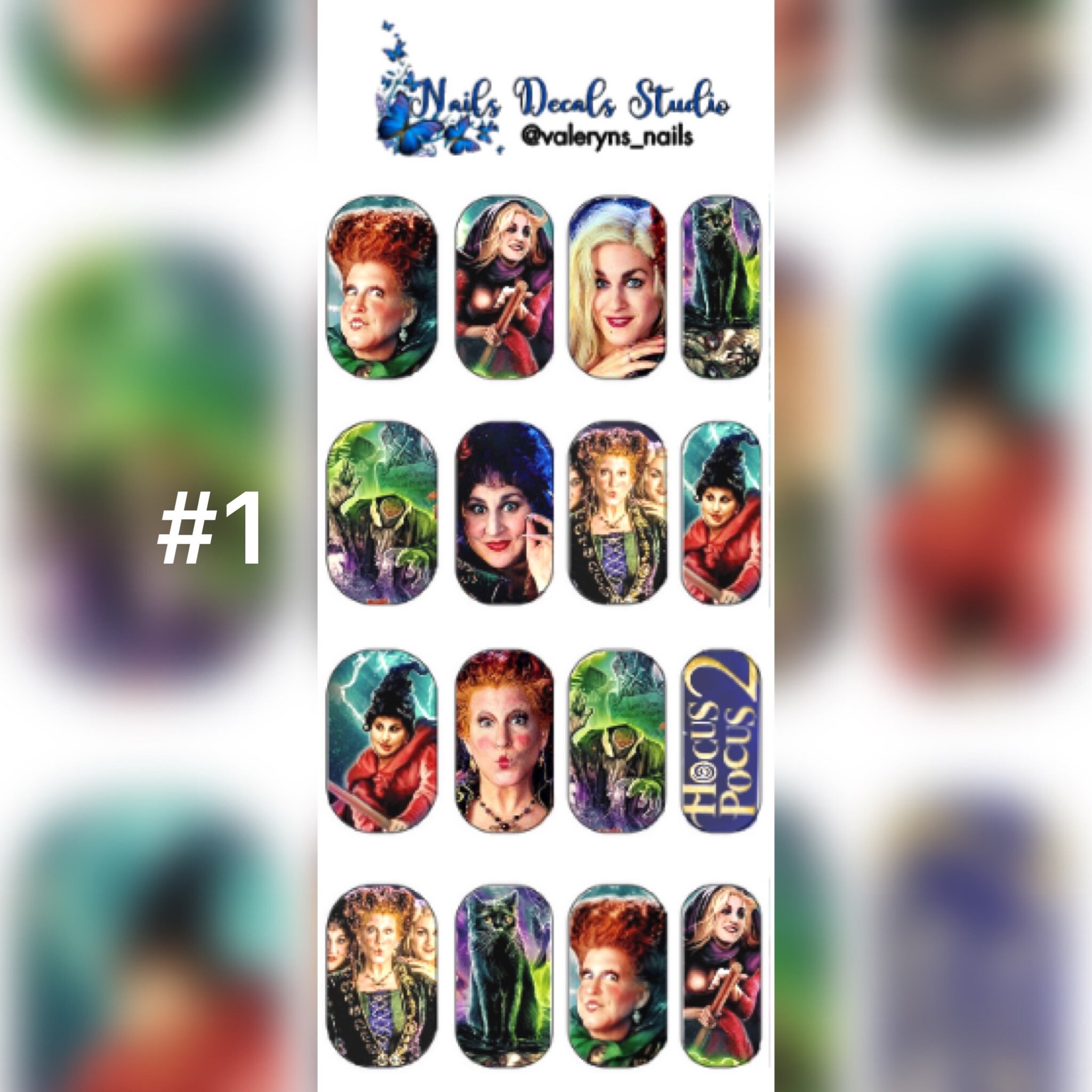 Hocus Pocus Nail Waterslide Decals - Etsy