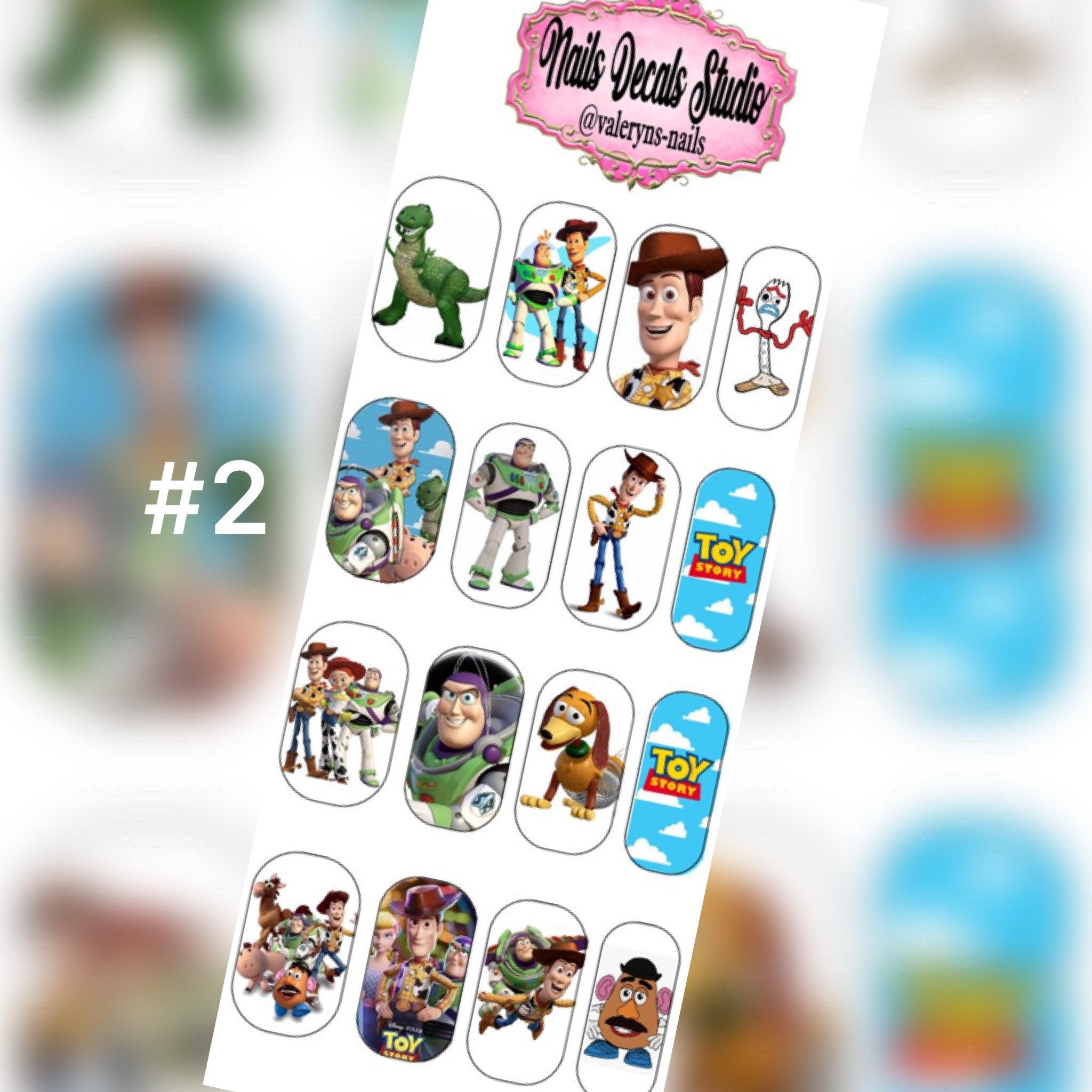 Disney Toy Story Waterslide Nails Decals - Etsy