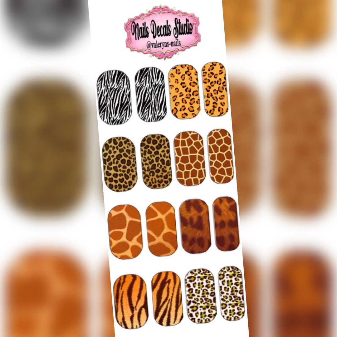 Animal Print Waterslide Nails Decals- Nail Art Stickers - Etsy