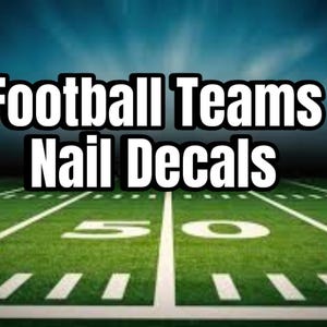 Football Teams Waterslide Nail Decals - Etsy