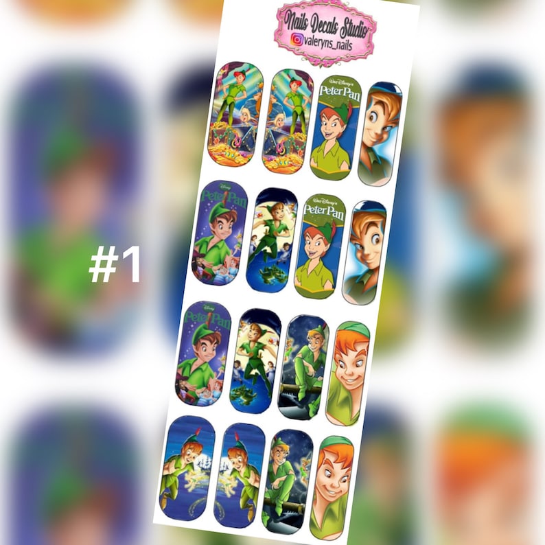 Peter Pan Waterslide Decals Nail Art - Etsy