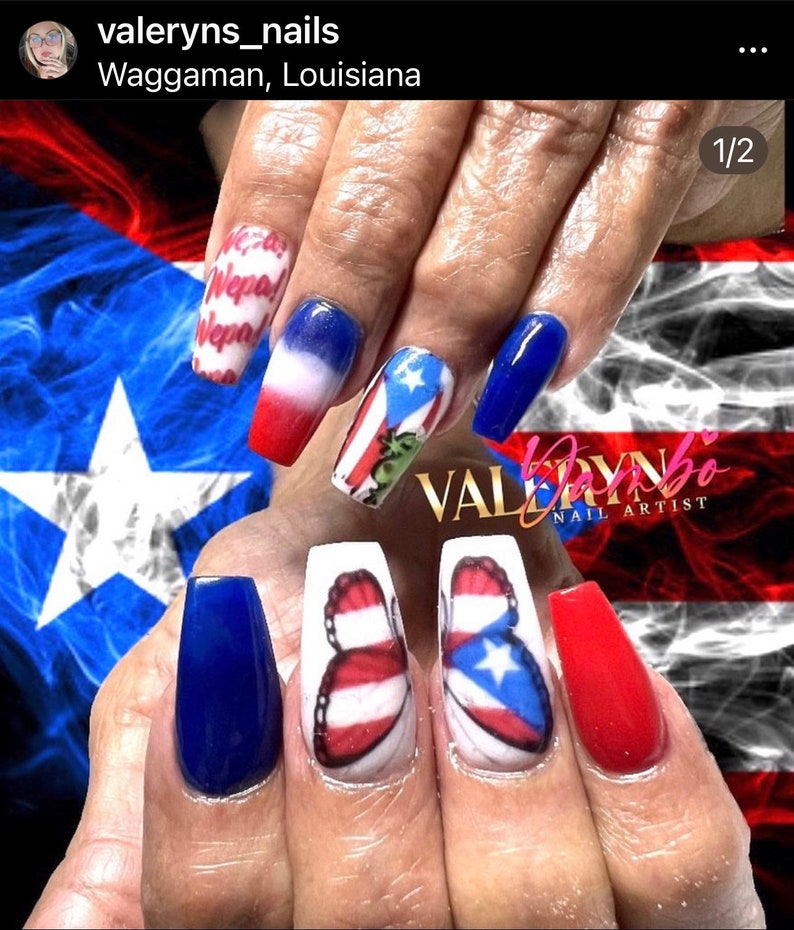 Puerto Rico Waterslide Decals Nail Art - Etsy