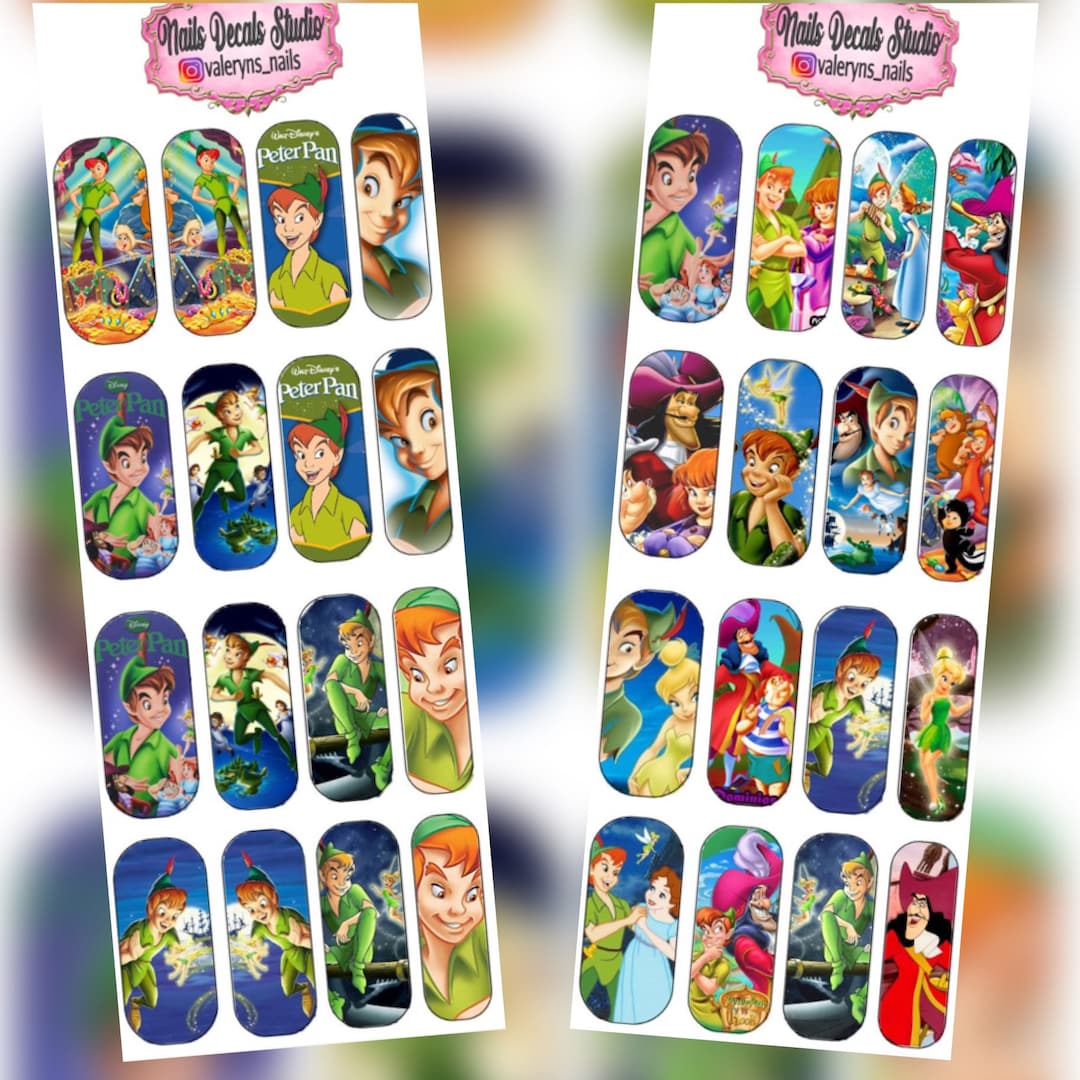 Peter Pan Waterslide Decals, Nail Art - Etsy