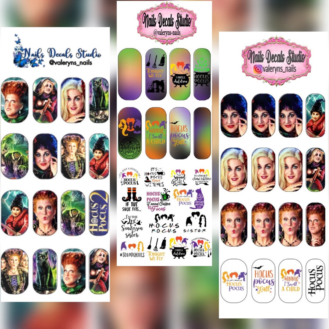 Hocus Pocus Nail Waterslide Decals - Etsy