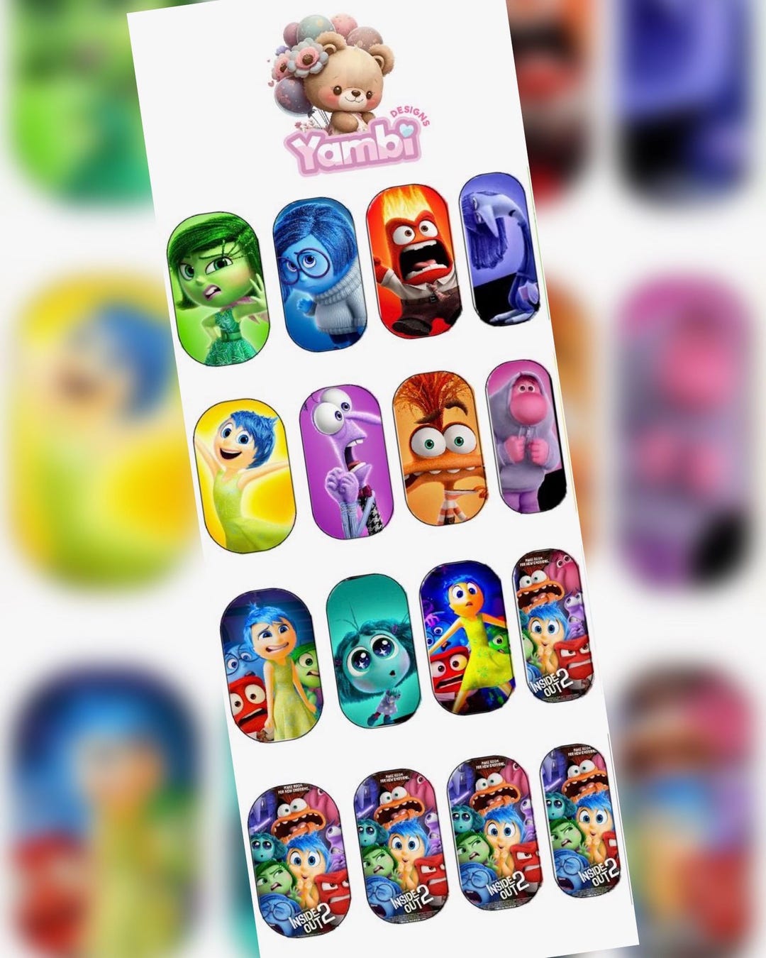 Inside Out2 Waterslide Nail Decals, Stickers- Nail Art - Etsy