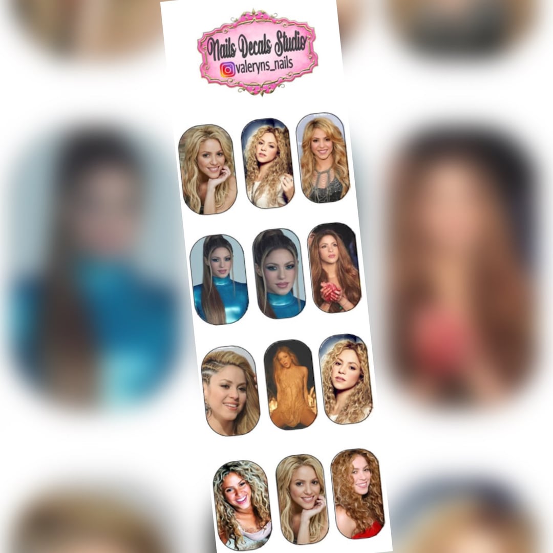 Shakira Waterslide Nails Decals - Etsy