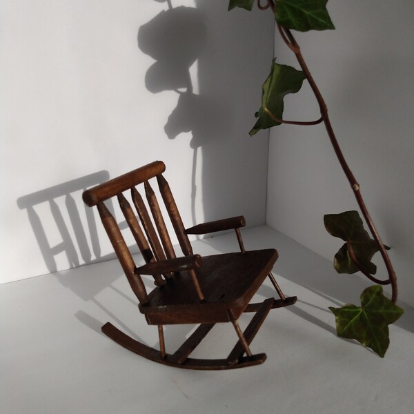 Wooden Miniature Rocking Chair - Etsy