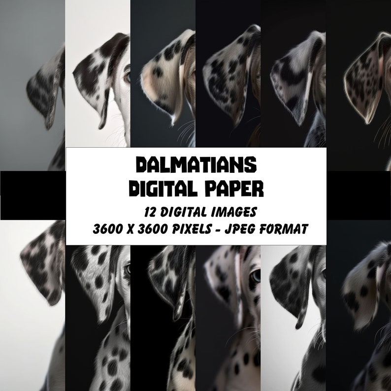Dalmatian Puppies Digital Paper: Scrapbook & Card Making (digital ...