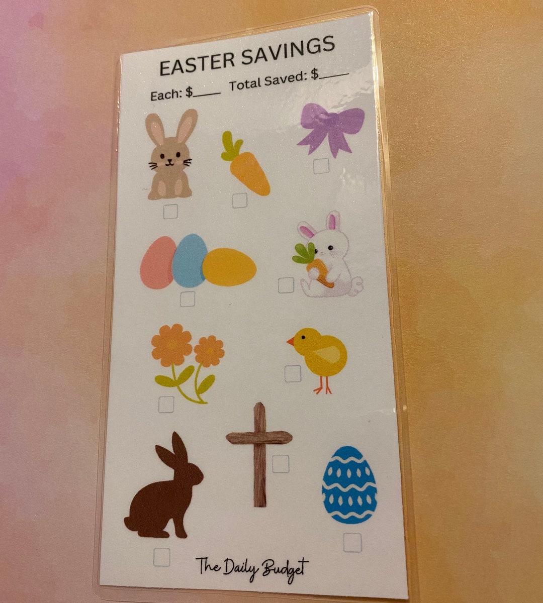 Easter Cash Savings Challenge, Printable Easter Savings Tracker, A6 ...