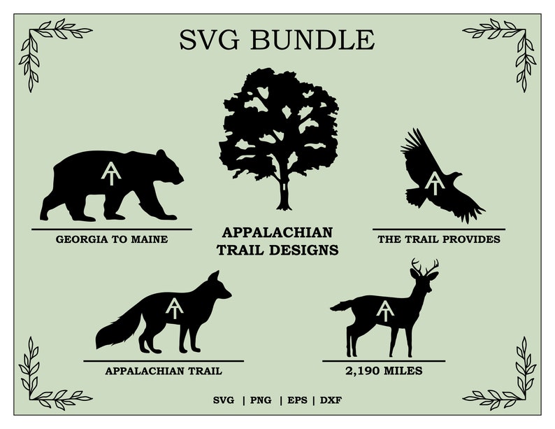 Appalachian Trail SVG Bundle | Thru Hike Designs | Cut Files | Files ...