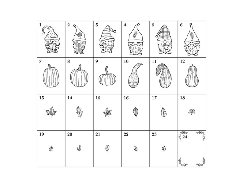 Fall Gnomes SVG | Autumn Gnomies | Pumpkins & Leaves SVG | Hand Drawn ...