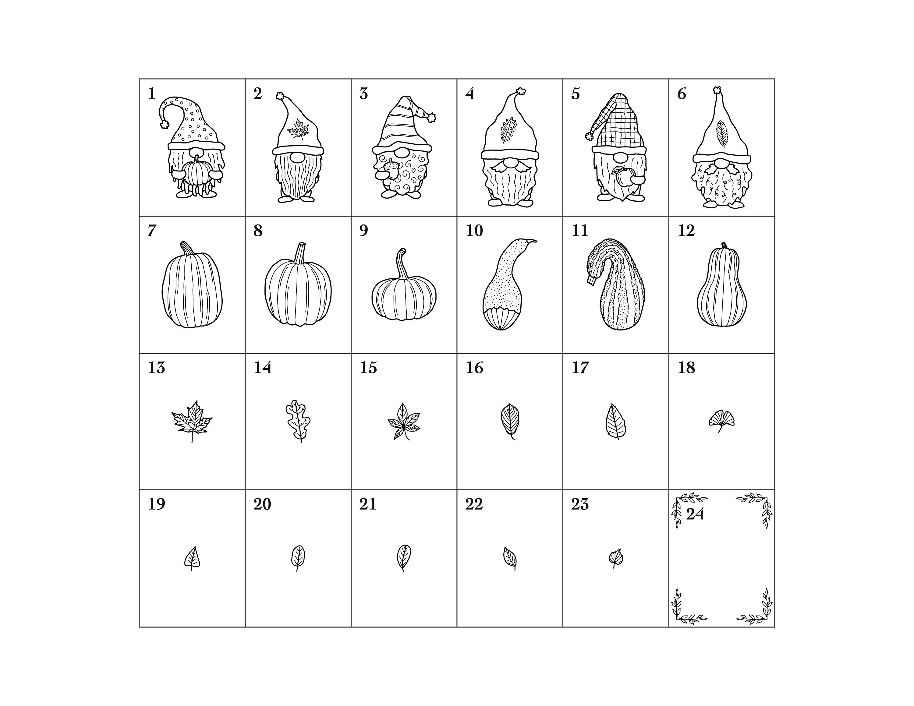 Fall Gnomes SVG | Autumn Gnomies | Pumpkins & Leaves SVG | Hand Drawn ...