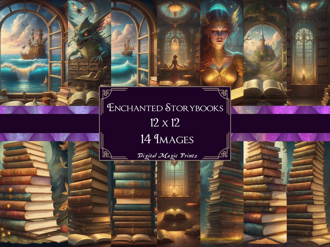 Magical Story Book Wall Art Fairy Tale Fantasy Book Wall Decor - Etsy