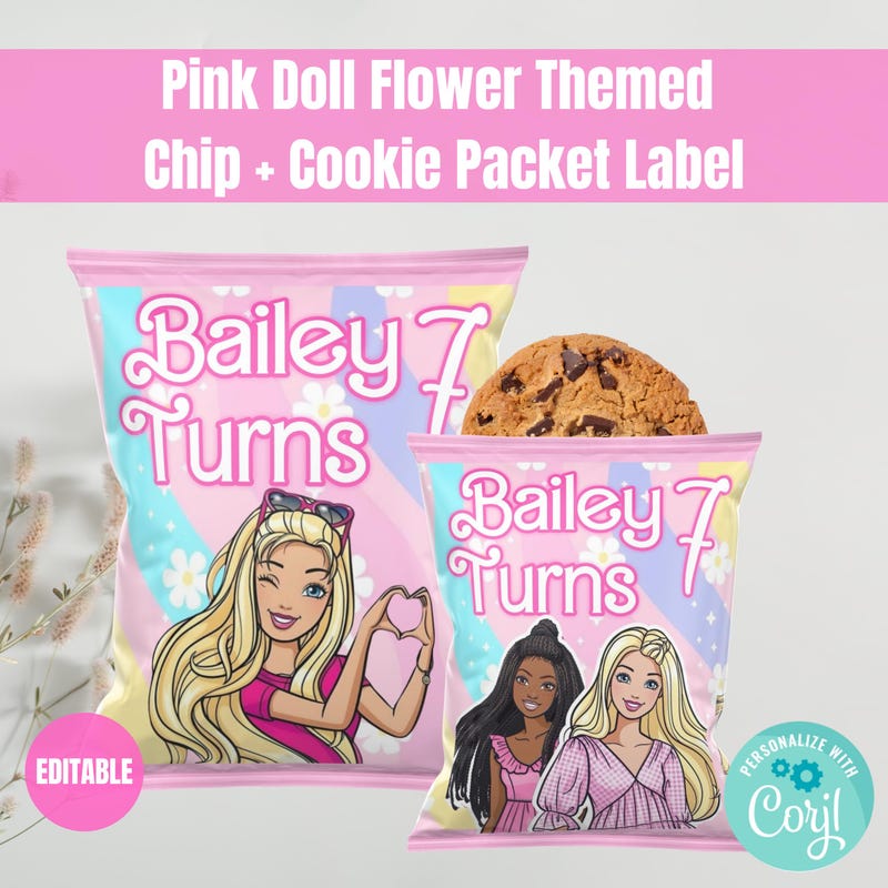 Barbie Chip Bags - Etsy