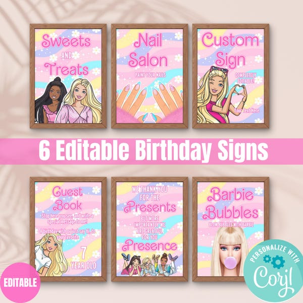 Barbie Signs - Etsy