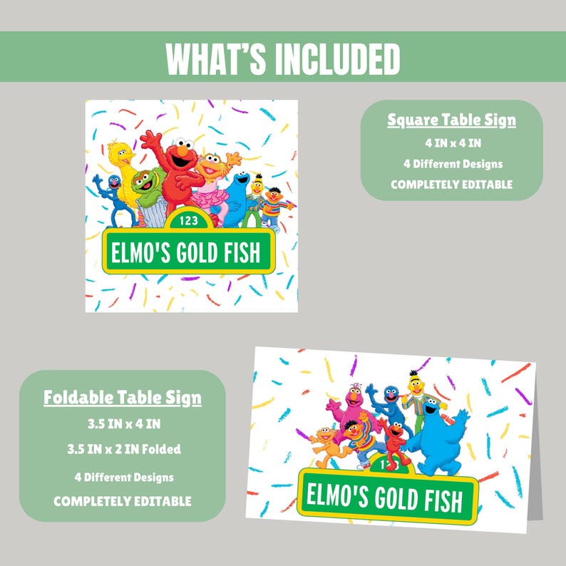 EDITABLE Puppet Table Food Signs | Table Food Signs | DIGITAL DOWNLOAD ...