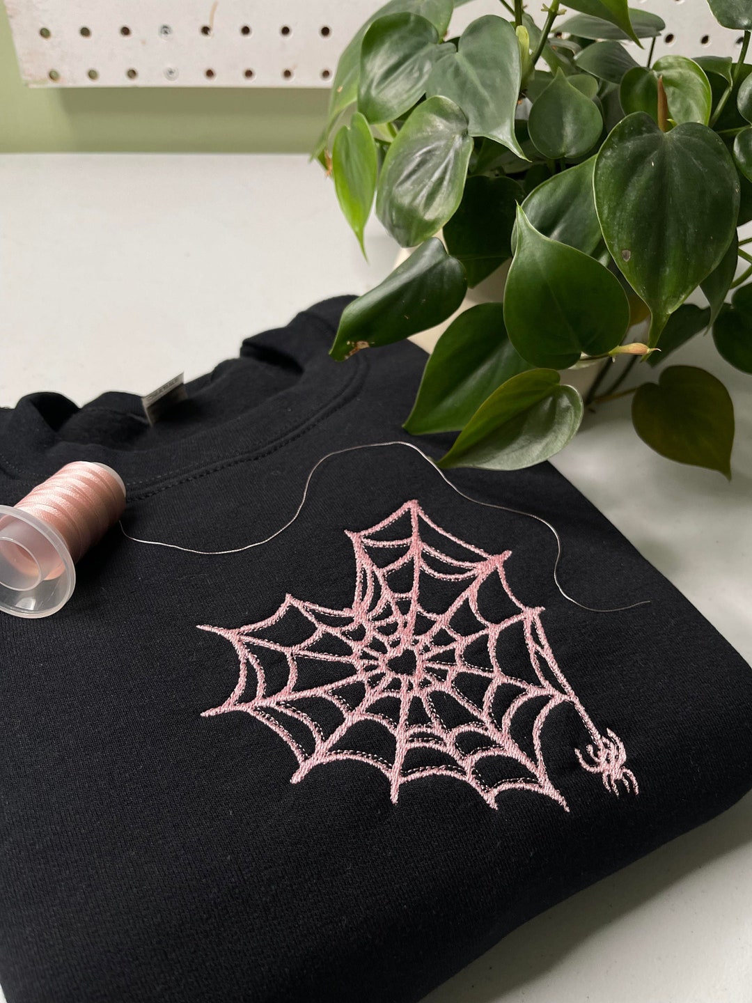 Cute Spiderweb Embroidered Crewneck/tee, High Quality, FREE SHIPPING - Etsy