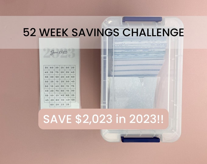 52 Week Savings Challenge | Save 2,023 in 2023! | 52 Week Envelope Box ...