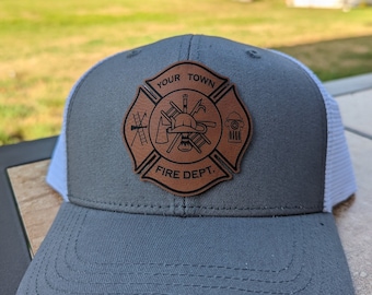 Leather Fire Patch Hat - Etsy