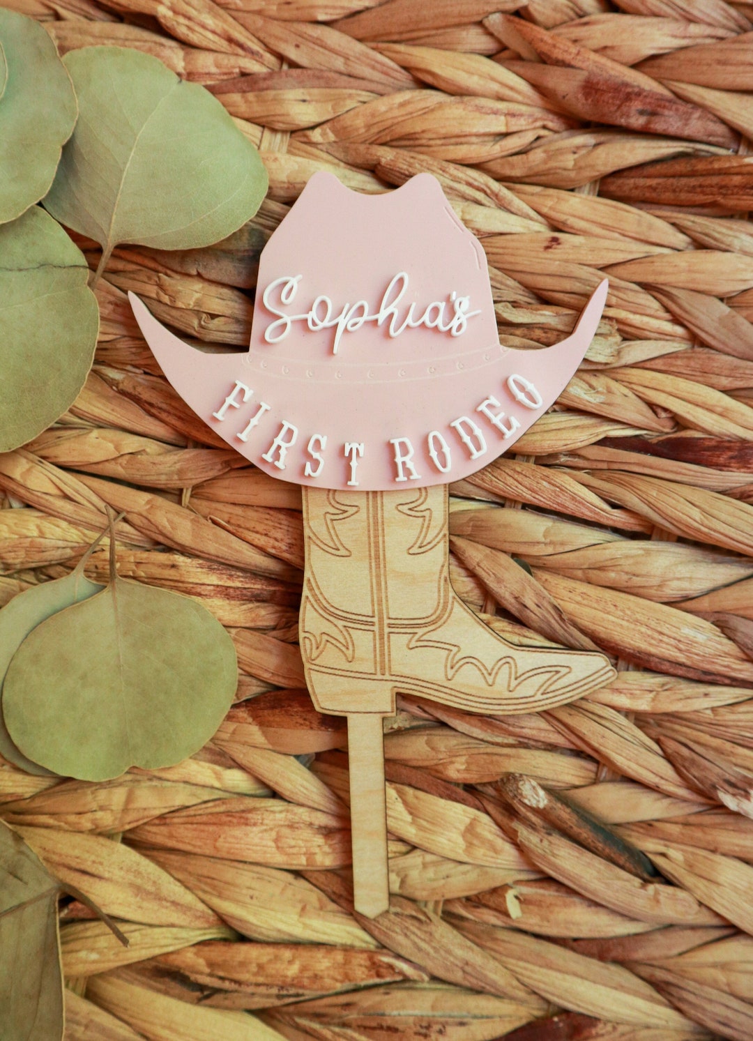 First Rodeo Cake Topper Personalized Cowgirl Cake Topper First Birthday ...