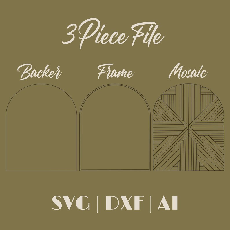 Mosaic Arch Digital File Single Line Laser File Geometric - Etsy