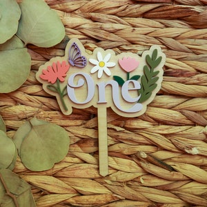 Wildflower Birthday Cake Topper | Wild Flowers First Birthday Decor ...