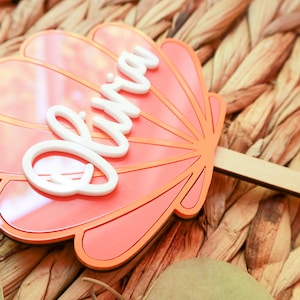 Seashell Cake Topper | Clamshell Cake Topper | Custom Cake Topper ...