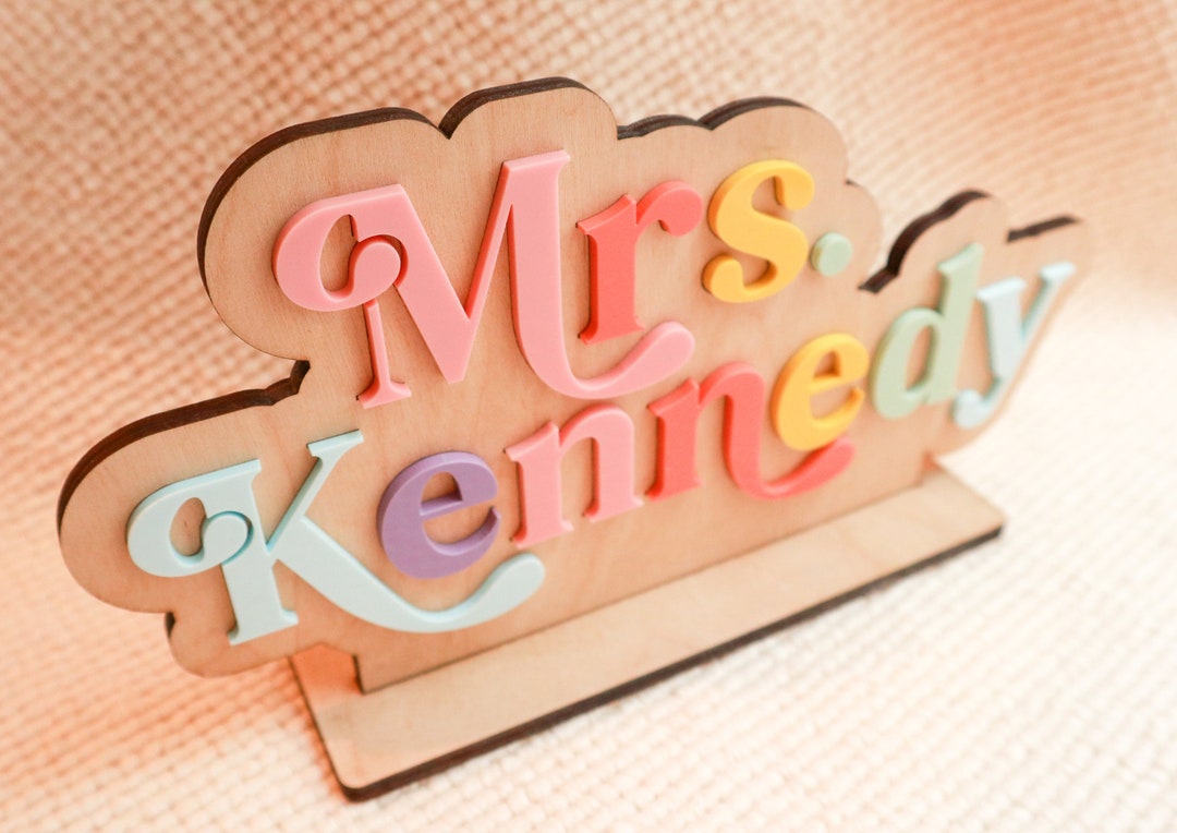 Personalized Teacher Name Sign | Teacher Desk Name Sign | Desk Name ...