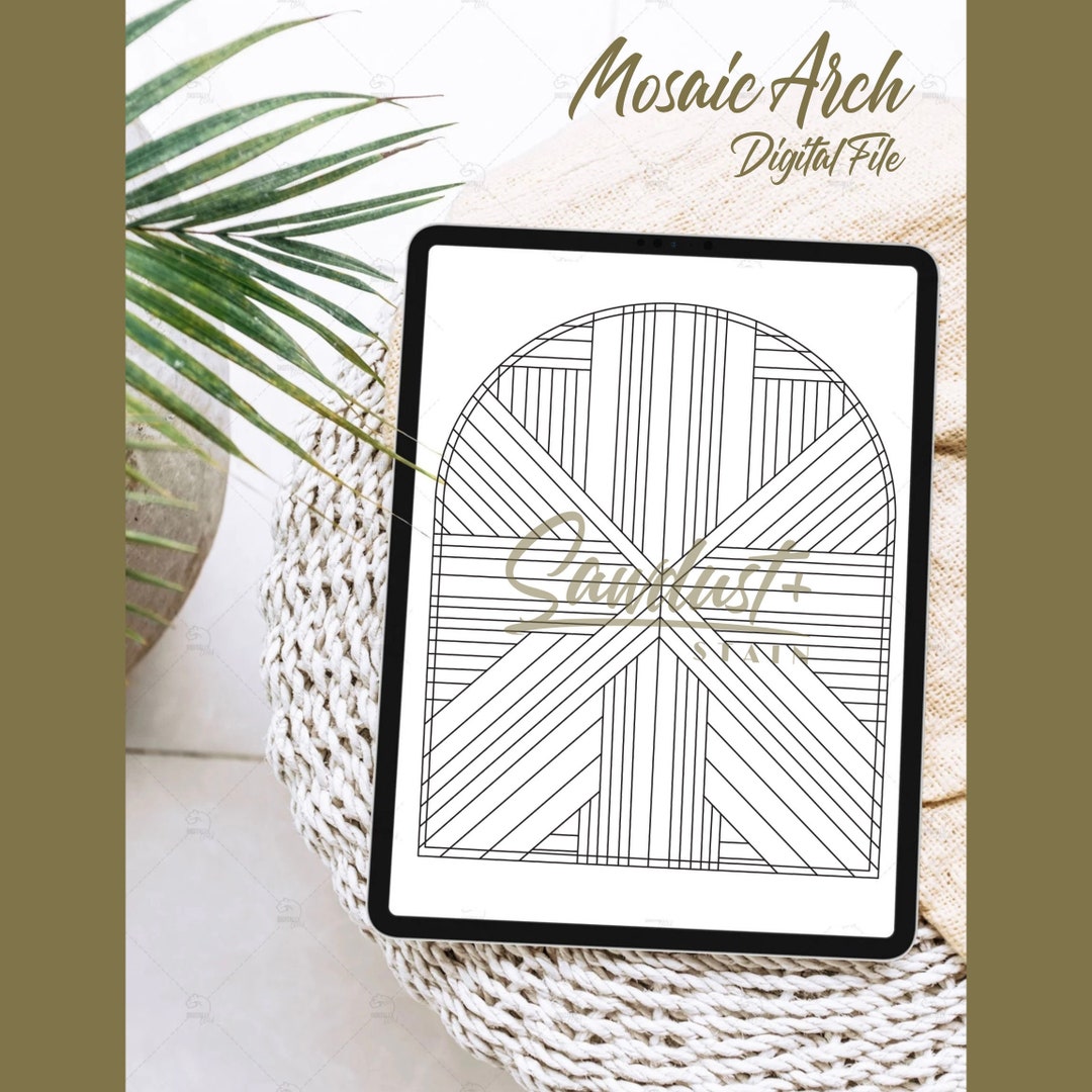 Mosaic Arch Digital File| Single Line Laser File | Geometric Pattern ...