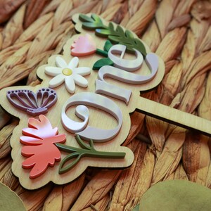 Wildflower Birthday Cake Topper | Wild Flowers First Birthday Decor ...