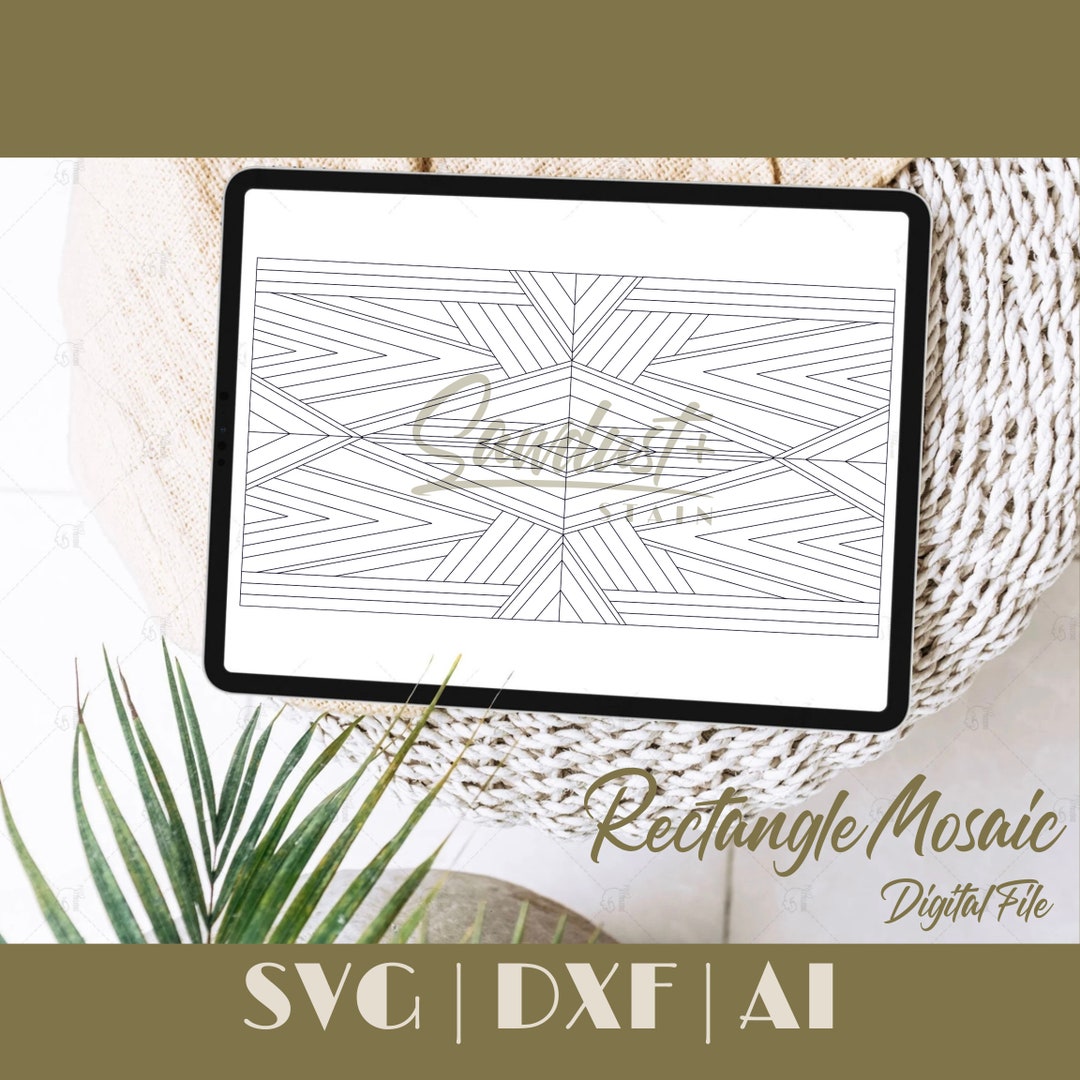 Rectangle Mosaic DIGITAL FILE | Single Line Laser File | Geometric ...