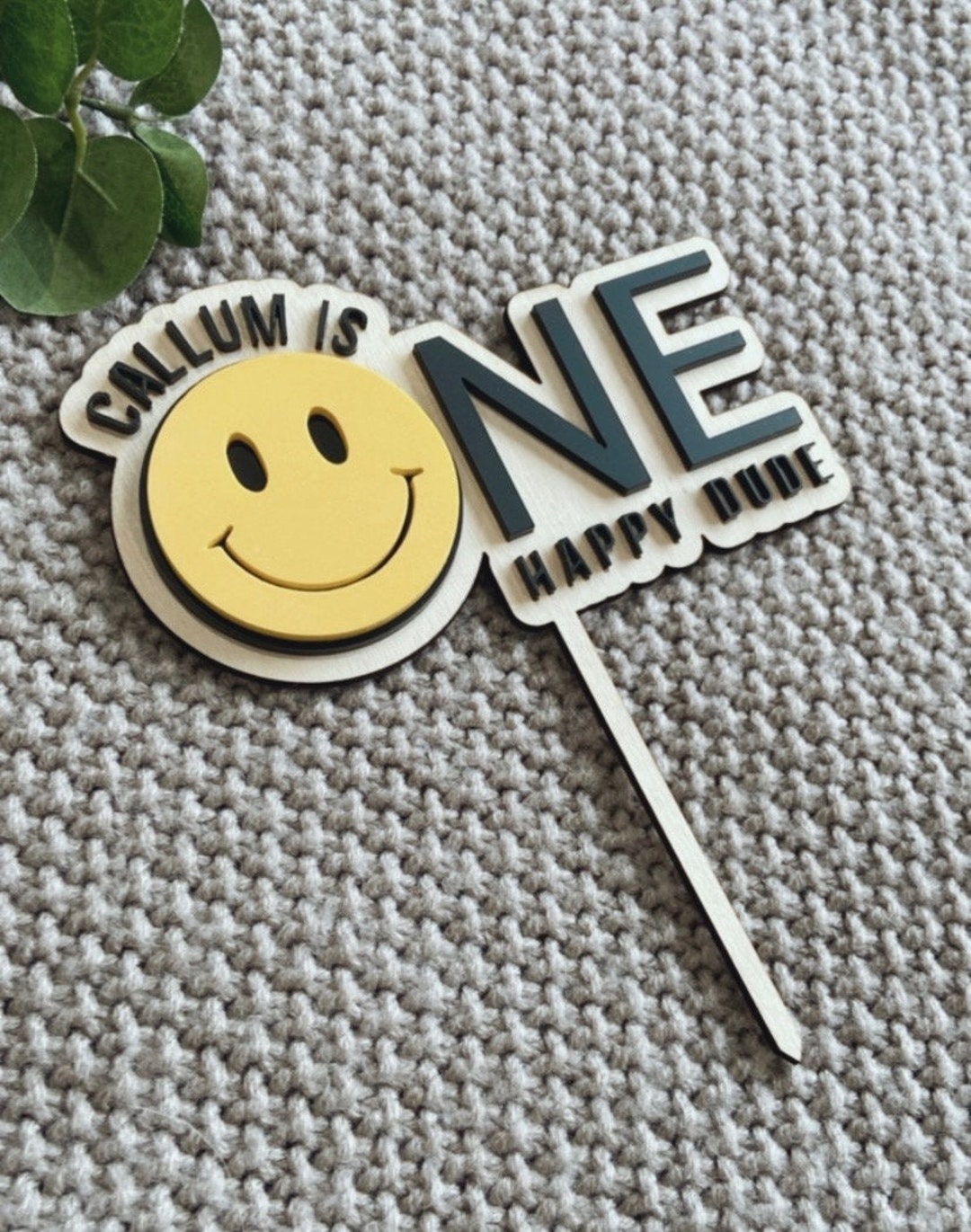 One Happy Dude Cake Topper | First Birthday Cake Topper | Custom First ...