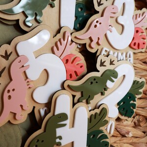 Personalized Dinosaur Cake Topper | Dinosaur Themed | Dinosaur Birthday ...