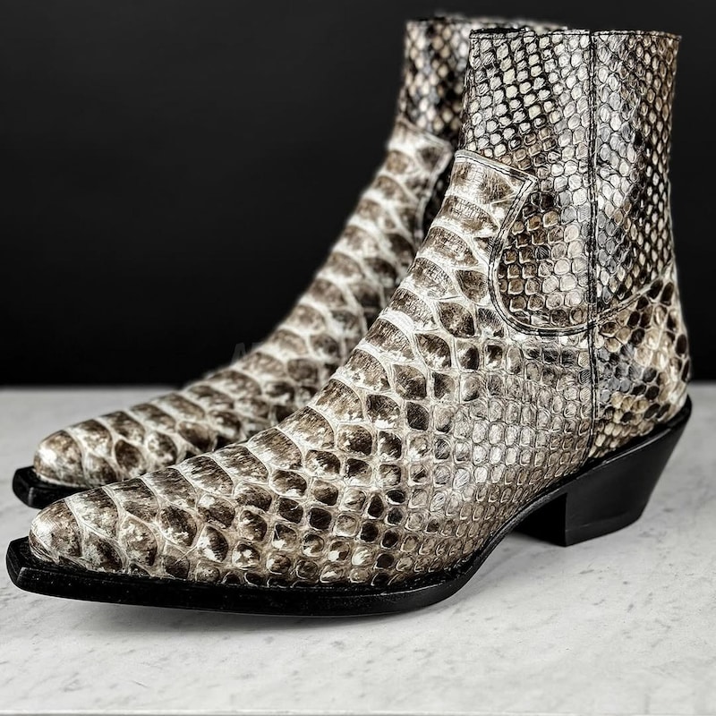 Snake Skin Loafers Men - Etsy UK