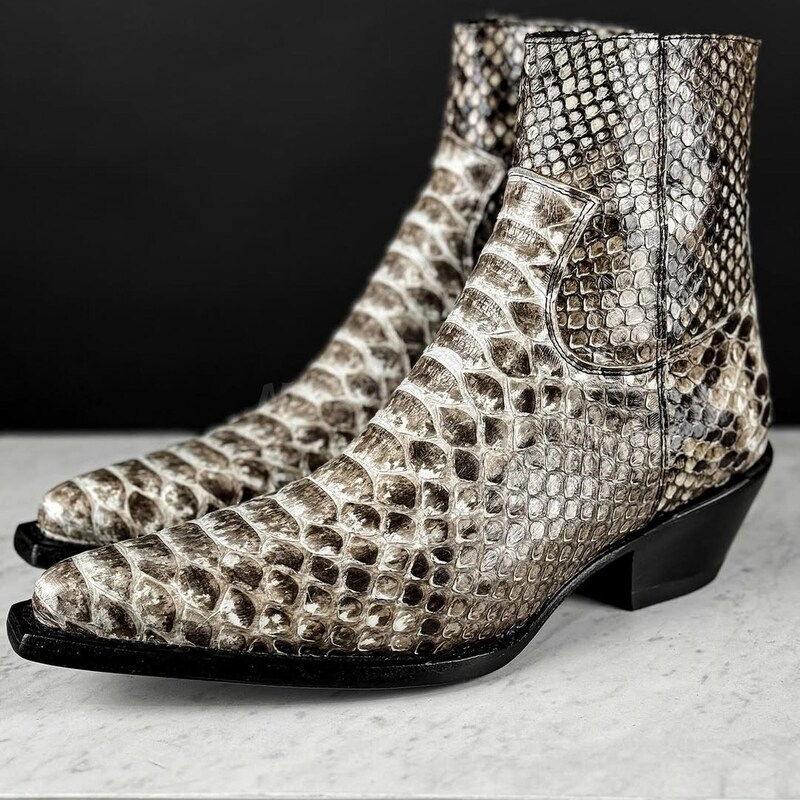 Snake Skin Loafer Men Etsy