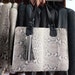 Gray Genuine Python Top Handle Bag, Real Snake Skin, Natural Python ...