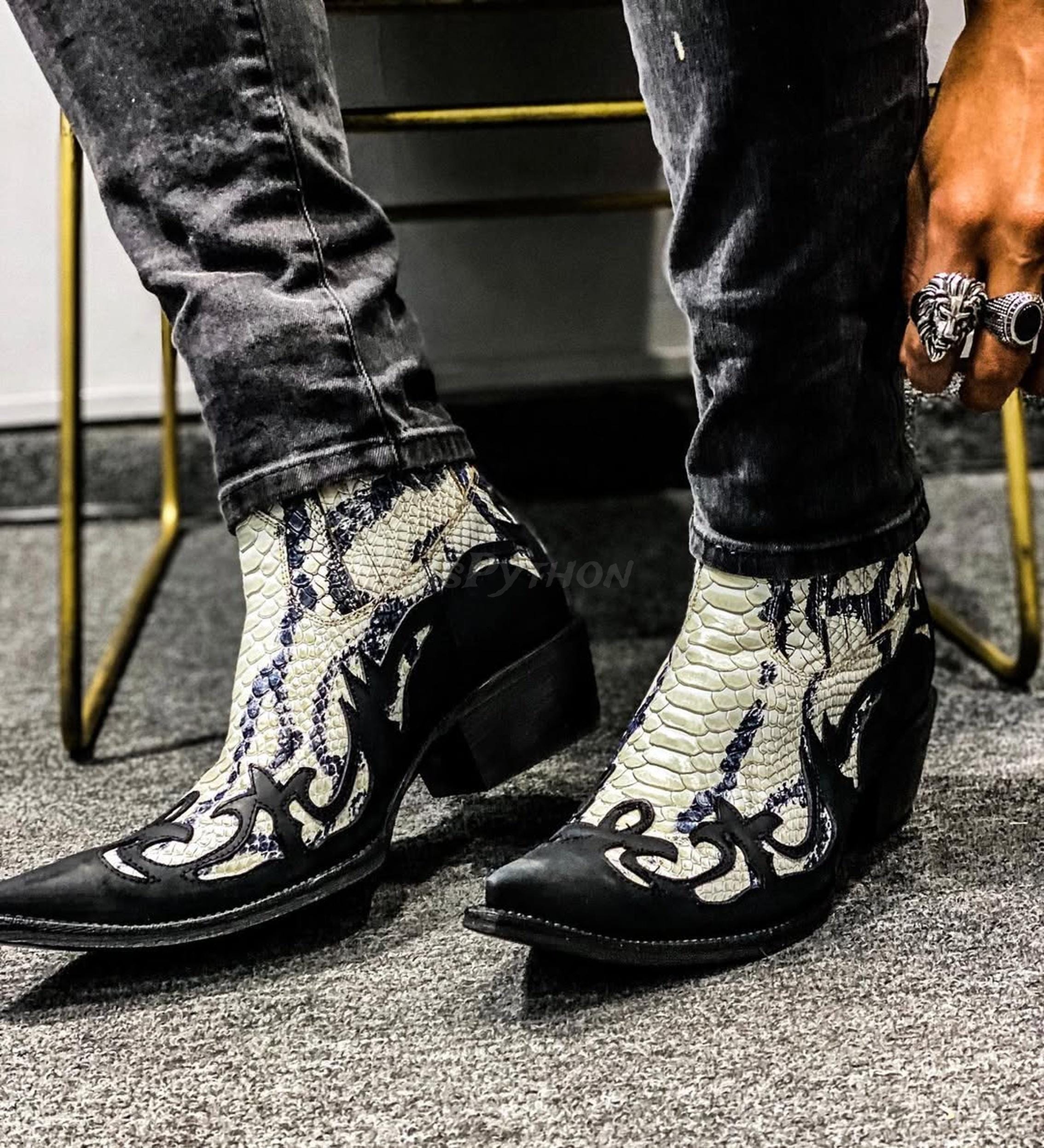 70%-off for Bulk Order, DM! Genuine Natural Color Python Skin Boots - Etsy