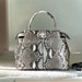 Gray Genuine Python Top Handle Bag, Real Snake Skin, Natural Python ...