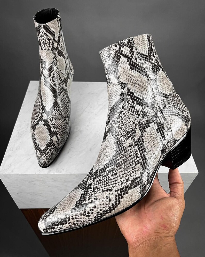 70%-off for Bulk Order, DM! Genuine Natural Color Python Skin Boots - Etsy