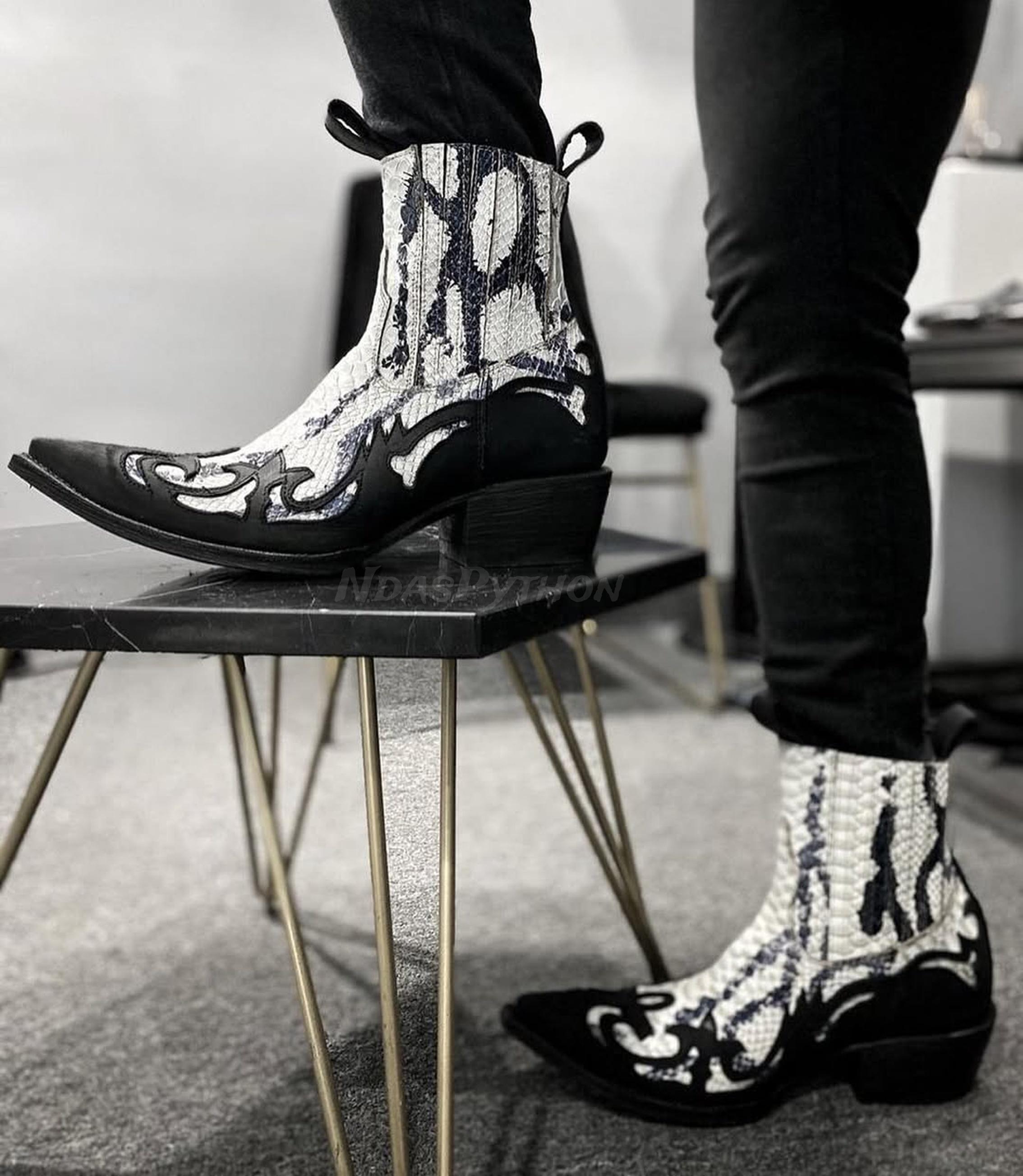 70%-off for Bulk Order, DM! Genuine Natural Color Python Skin Boots - Etsy