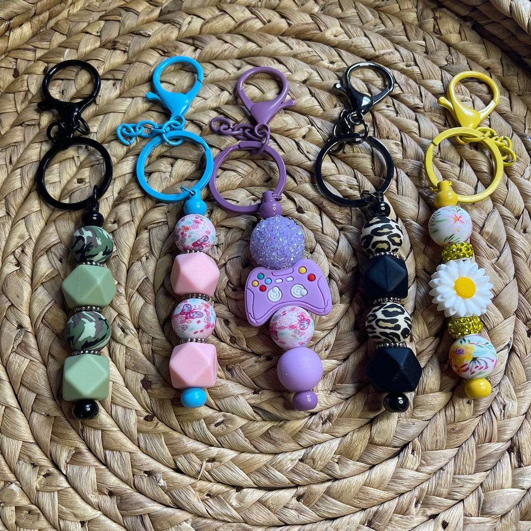 Bar Style Beaded Keychains Gamer, Military, Sunflower, Cheetah ...