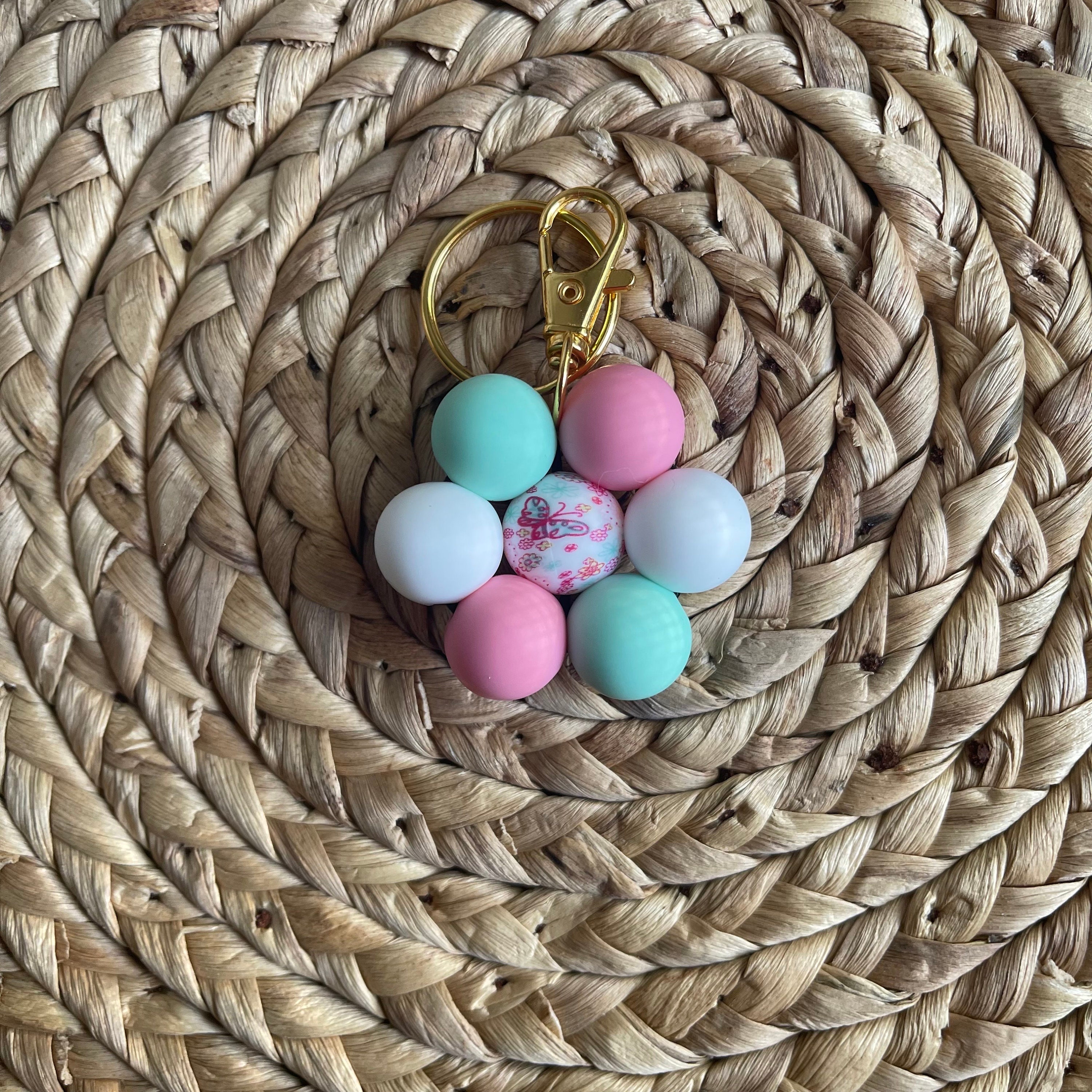 Mini Flower Keychain - Etsy