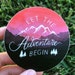 Let the Adventure Begin | Watercolor Sticker | Pink Mountains ...
