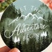 Let the Adventure Begin | Watercolor Sticker | Green Trees and ...