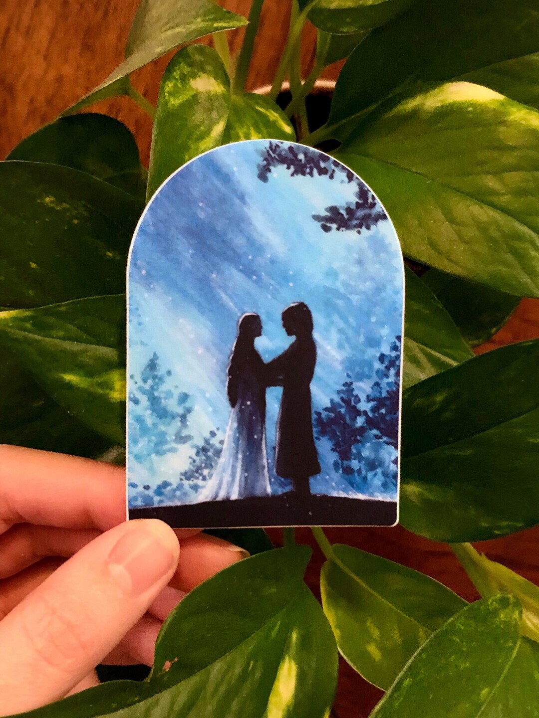Aragorn and Arwen Watercolor Sticker Lord of the Rings Tolkien Gift ...