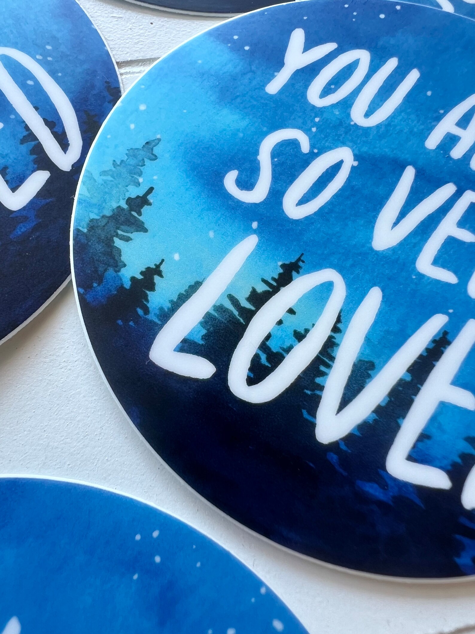 You Are so Very Loved Sticker Blue Starry Night Motivational Sticker ...